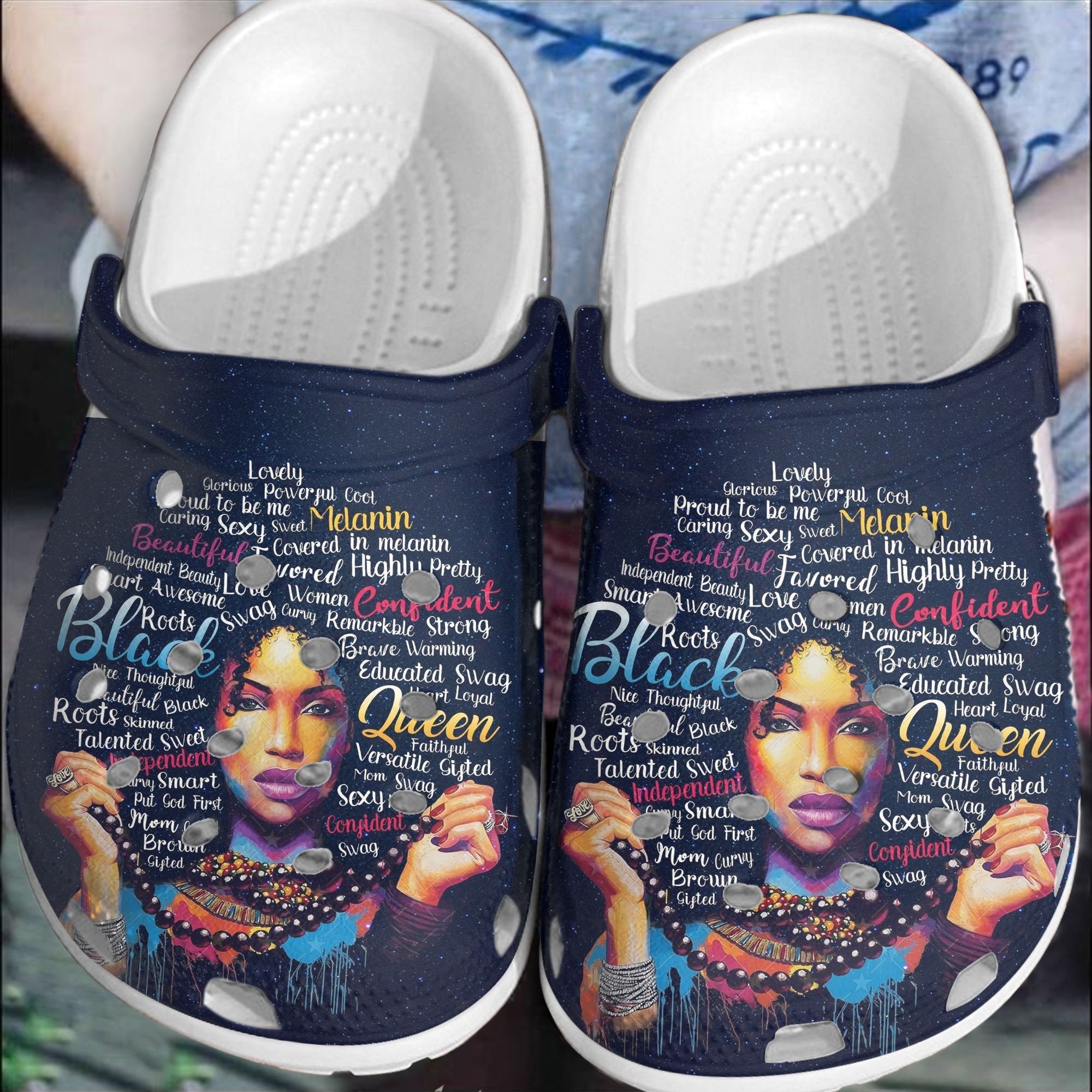 Croc Shoes - Clog Shoes African American Afro Melanin Queen Black Women